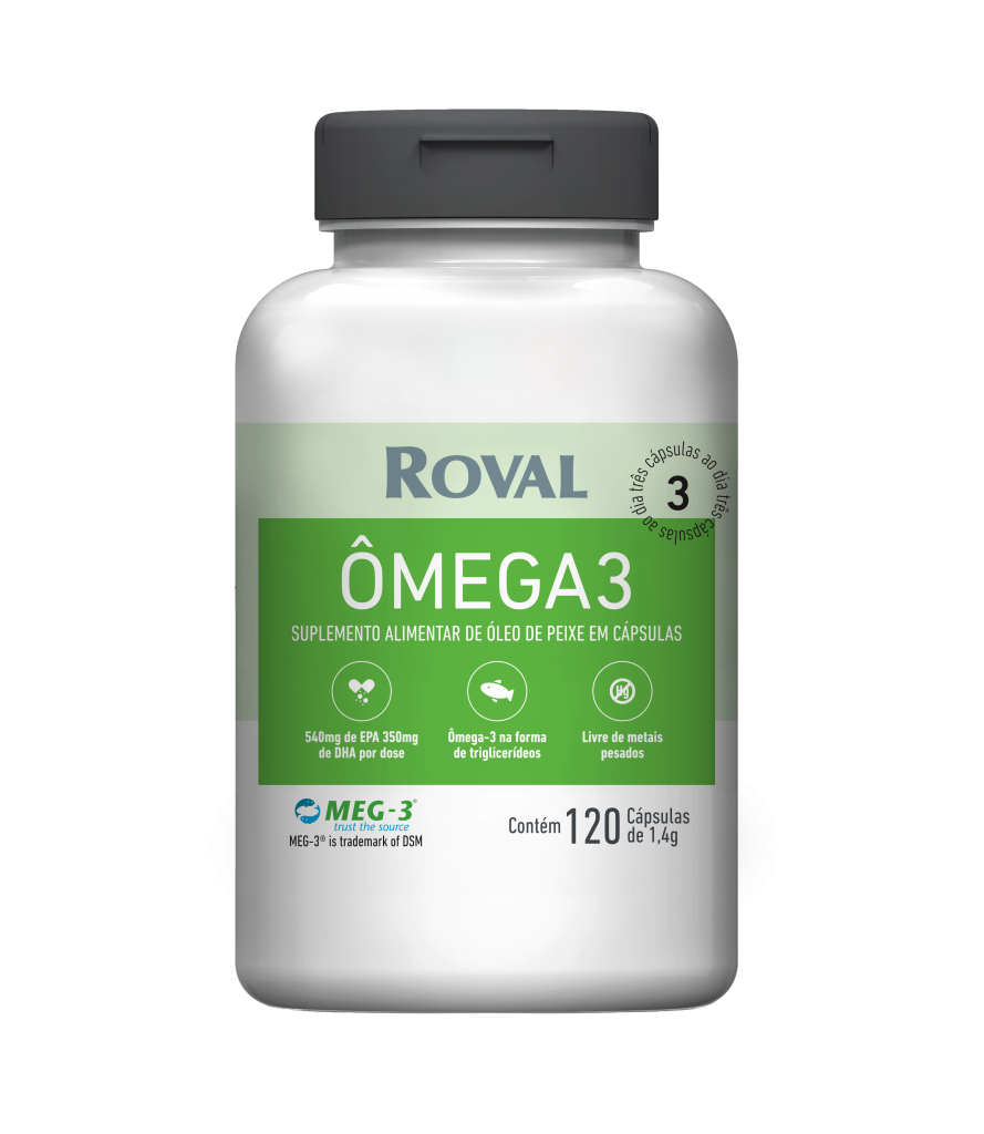 Ômega 3 1g (180 EPA/120 DHA) 120 Caps Roval | Roval